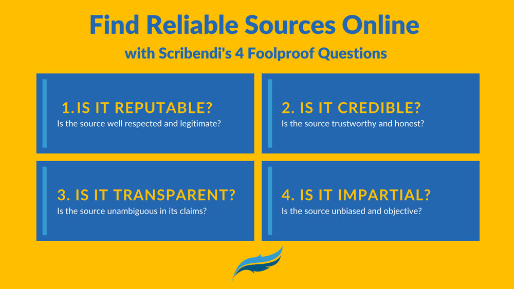 How To Find Reliable Sources Online Scribendi